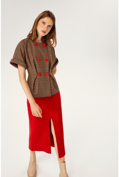 Exquise Kruvaze Düşük Kol Ceket Orijinal