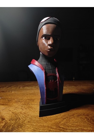 Zer Spiderman Miles Morales (25CM) Dekoratif Büst Heykel Biblo Zer Spiderman Miles Morales (25CM) Dekoratif Büst Heykel Biblo