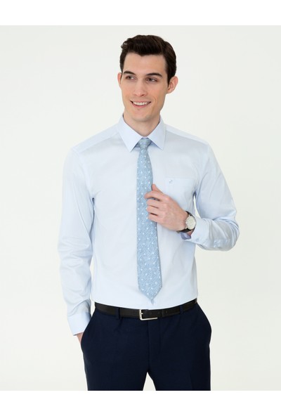 Pierre Cardin Açık Mavi Regular Fit Basic Gömlek 50243308-VR003