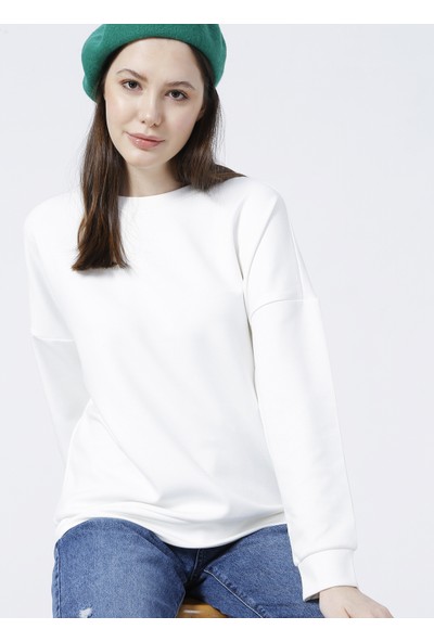 Fabrika Homewear Koleksiyonu Ekru KadınSweatshirt
