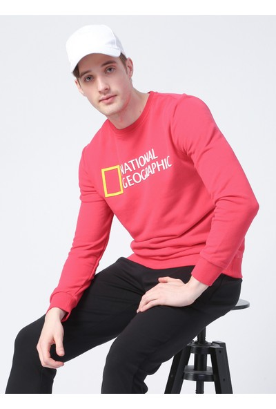 National Geographic Reno Bisiklet Yaka Standart Kalıp Baskılı Açık Kırmızı Erkek Sweatshirt National Geographic Reno Bisiklet Yaka Standart Kalıp Baskılı Açık Kırmızı Erkek Sweatshirt