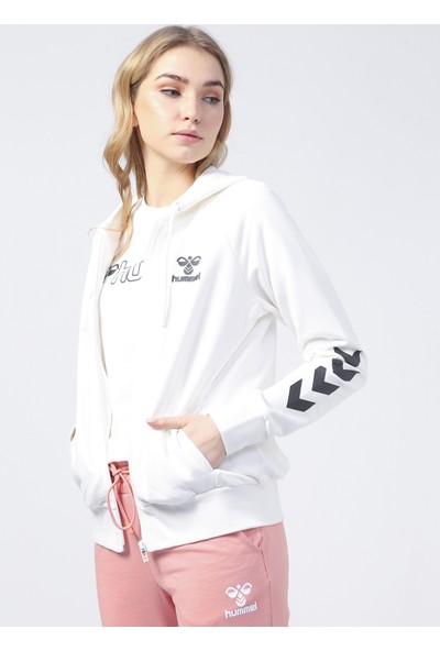 Hummel 921458-9003 Hmlt-Noni 2.0 Kapüşonlu Normal Kalıp Düz Beyaz Kadın Zip Ceket Hummel 921458-9003 Hmlt-Noni 2.0 Kapüşonlu Normal Kalıp Düz Beyaz Kadın Zip Ceket