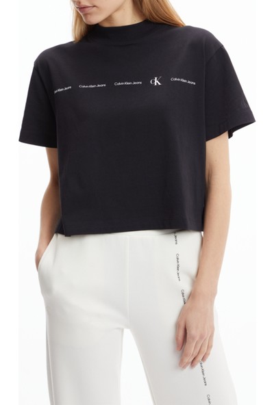 Calvin Klein J20J217709BEH Yuvarlak Yaka Normal Kalıp Siyah Kadın T-Shirt Calvin Klein J20J217709BEH Yuvarlak Yaka Normal Kalıp Siyah Kadın T-Shirt