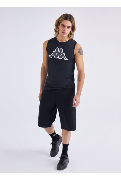 Kappa 331F7DW005 M Logo Dwal Bisiklet Yaka Regular Fit Düz Siyah Erkek Atlet Kappa 331F7DW005 M Logo Dwal Bisiklet Yaka Regular Fit Düz Siyah Erkek Atlet