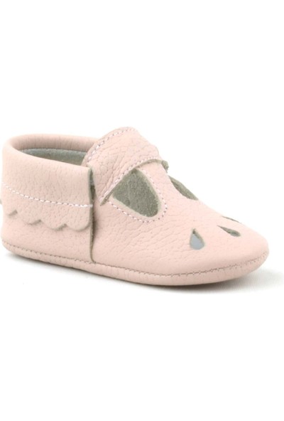 Hapshoe Kids Deri Pudra Lastikli Bebek Patik