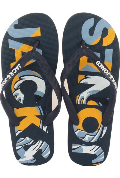 Jack & Jones Jack Jones Erkek Desenli Parmak Arası Terlik 12184307