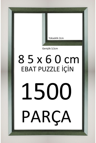 Sar Plus Yeşil 1500 Parça 85X60 Ebatında Piramit Modeli Puzzle Çerçevesi Sar Plus Yeşil 1500 Parça 85X60 Ebatında Piramit Modeli Puzzle Çerçevesi