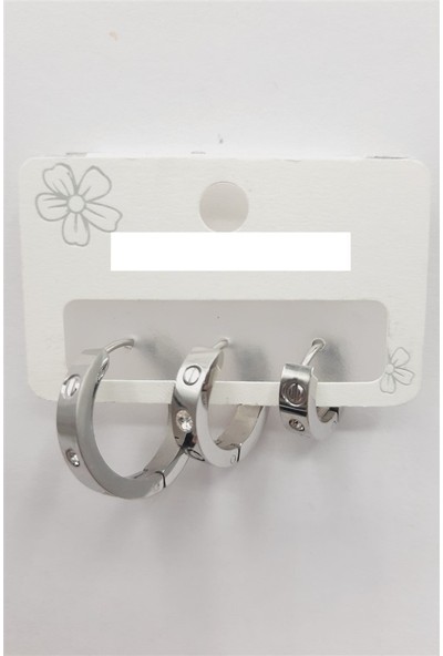 Livs Accessories Çelik Küpe Halka 3 Lü Gümüş Kaplama Livs ÇE-05-0149 Livs Accessories Çelik Küpe Halka 3 Lü Gümüş Kaplama Livs ÇE-05-0149