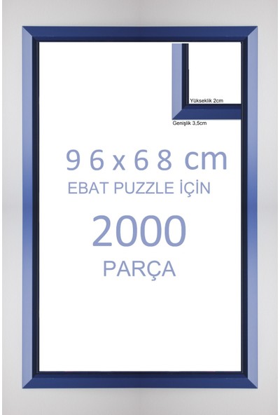 Sar Plus Lacivert 2000 Parça 96X68 Ebatında Piramit Modeli Puzzle Çerçevesi Sar Plus Lacivert 2000 Parça 96X68 Ebatında Piramit Modeli Puzzle Çerçevesi