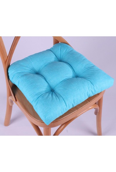 Altın Pamuk Altınpamuk Lina Pofidik Turkuaz Sandalye Minderi Özel Dikişli Bağcıklı 40X40CM Altın Pamuk Altınpamuk Lina Pofidik Turkuaz Sandalye Minderi Özel Dikişli Bağcıklı 40X40CM