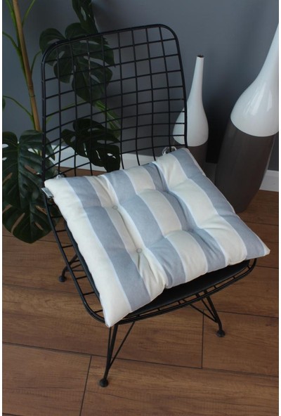 Altın Pamuk Altınpamuk Beta Pofidik Gri Krem Sandalye Minderi Bağcıklı 40X40CM Altın Pamuk Altınpamuk Beta Pofidik Gri Krem Sandalye Minderi Bağcıklı 40X40CM