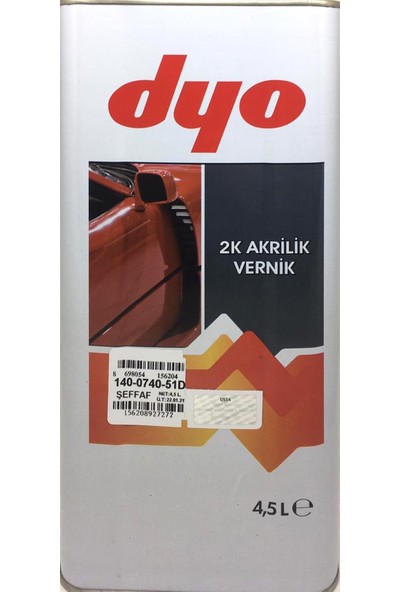 Dyo Üniversal Oto Vernik 4.5 Litre Dyo Üniversal Oto Vernik 4.5 Litre