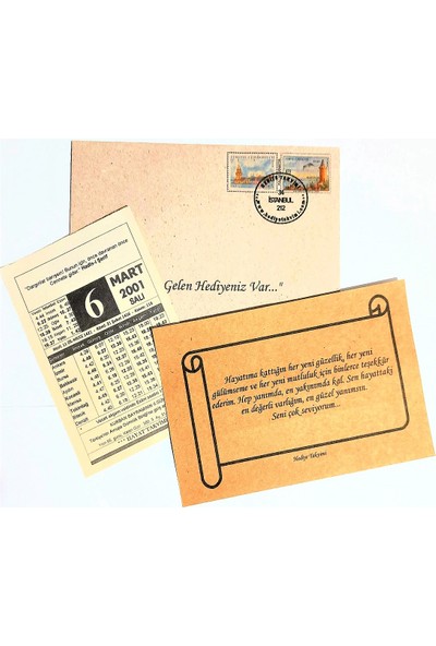 Hediye Takvimi Nostaljik Takvim Yaprağı Doğum Günü Yıl Dönümü Hediye