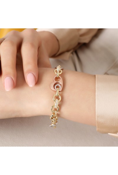 Silverist Pres Kalp&yıldız Hallow Gümüş Bileklik