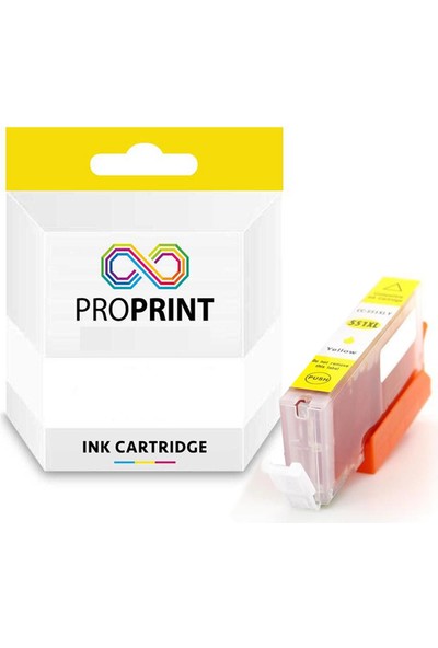 Proprint CLI-551XL-6446B001 Sarı Muadil KARTUŞ-MG-6450 Proprint CLI-551XL-6446B001 Sarı Muadil KARTUŞ-MG-6450