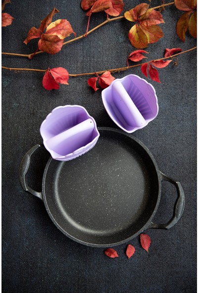 Anı Home 2'li Silikon Fırın Eldiveni Tutacağı - Mor