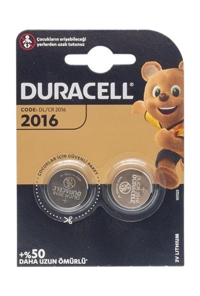 Mcm Transformacion Duracell CR2016 Lityum 2'li Pil 661056 Mcm Transformacion Duracell CR2016 Lityum 2'li Pil 661056