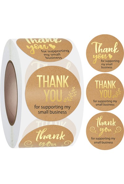 Skyzeda 500 Adet Thank You Çıkarma Etiketleri Dekorasyon Çıkartması (Yurt Dışından)