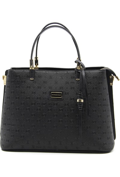 Silver Polo Kadın Çapraz Çanta 924-38361 Silver Polo Çapraz Bayan Çantası M46 Siyah-Mat Siyah