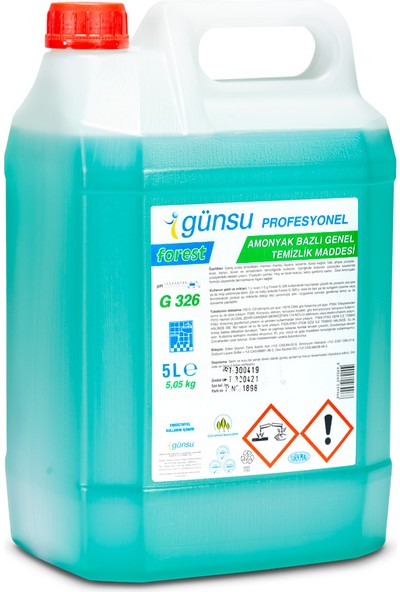Günsu Forest G 326 Amonyak Azlı Genel Temizlik Maddesi 5 kg Günsu Forest G 326 Amonyak Azlı Genel Temizlik Maddesi 5 kg