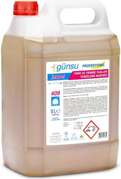 Günsu Jaxpek 409 Fırın Davlumbaz Ocak Ağır Yağ Kir Çözücü