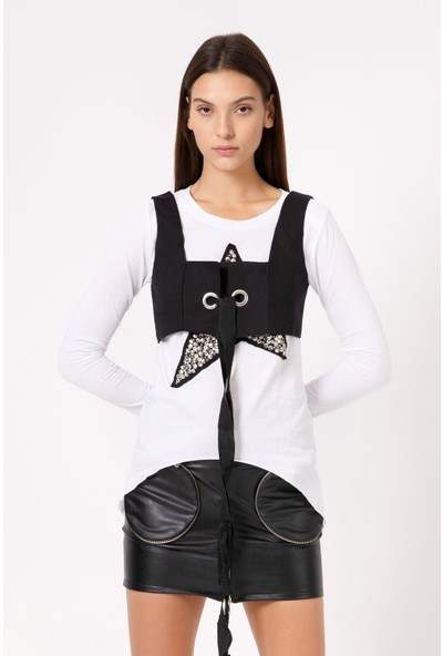 Renkli Store Tasarım Siyah Yelek