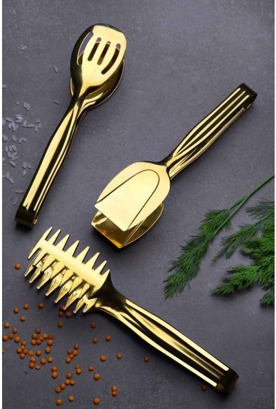 Dmr Life Gold Servis Sunum Makarna Pasta Salata Kek Maşa Seti Takımı 3'lü Dmr Life Gold Servis Sunum Makarna Pasta Salata Kek Maşa Seti Takımı 3'lü