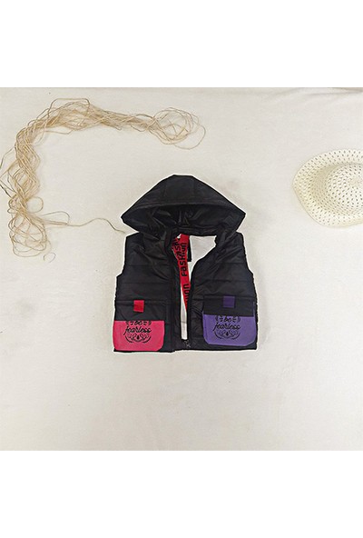 Esso Mandolin Kız Çocuk Mikro Şişme Yelek Baskılı Cepli Esso Mandolin Kız Çocuk Mikro Şişme Yelek Baskılı Cepli