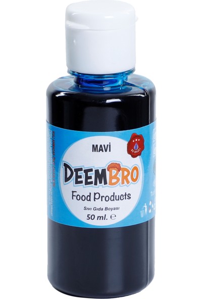 Deembro Sıvı Gıda Boyası Mavi Renk 50 ml