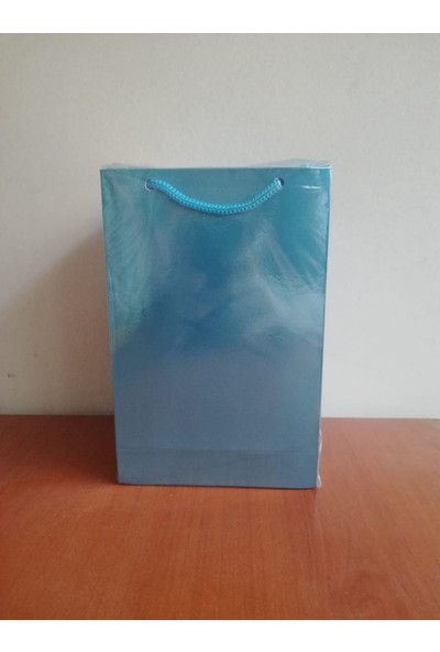 Cadde Süs Karton Çanta 25`li Paket Mavi Renk 12X17 cm
