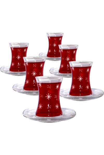 Decocıa Nazen El Işlemeli Sema Desenli 6 Kişilik 12 Parça Tabaklı Çay Bardağı Decocıa Nazen El Işlemeli Sema Desenli 6 Kişilik 12 Parça Tabaklı Çay Bardağı