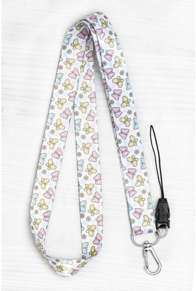 Apptakı Renkli Kelebek Yaka Kartı Boyun Askı Ipi Telefon Askı Ipi ASK0194 Apptakı Renkli Kelebek Yaka Kartı Boyun Askı Ipi Telefon Askı Ipi ASK0194