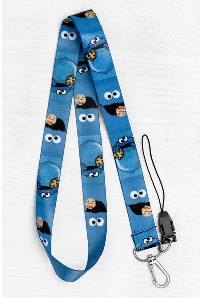 Apptakı Kurabiye Canavarı Yaka Kartı Boyun Askı Ipi Telefon Askı Ipi ASK0196 Apptakı Kurabiye Canavarı Yaka Kartı Boyun Askı Ipi Telefon Askı Ipi ASK0196