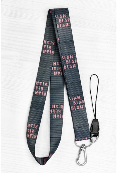 Apptakı Blah Blah Yaka Kartı Boyun Askı Ipi Telefon Askı Ipi ASK0211 Apptakı Blah Blah Yaka Kartı Boyun Askı Ipi Telefon Askı Ipi ASK0211