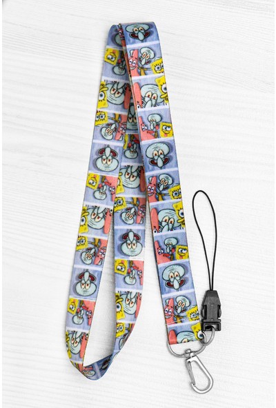 Apptakı Sünger Bob Yaka Kartı Boyun Askı Ipi Telefon Askı Ipi ASK0208 Apptakı Sünger Bob Yaka Kartı Boyun Askı Ipi Telefon Askı Ipi ASK0208