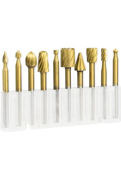 Depomega 10 Parça Titanyum Hss Ahşap Plastik Metal Oyma Şekillendirme Gravür Için Depomega 10 Parça Titanyum Hss Ahşap Plastik Metal Oyma Şekillendirme Gravür Için