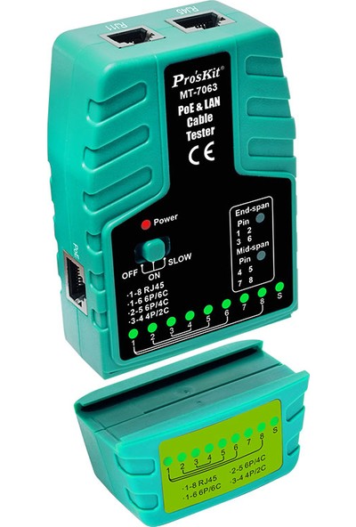 Proskit MT-7063 Proskit Poe & Lan Kablo Tester - RJ11/RJ12/RJ45 Proskit MT-7063 Proskit Poe & Lan Kablo Tester - RJ11/RJ12/RJ45
