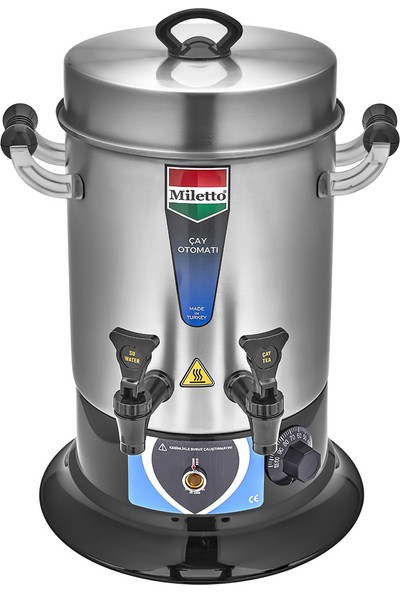 Miletto 80 Bardak Profesyonel Sanayi Tipi Paslanmaz Çelik Çay Makinesi 9 Lt MR22 Miletto 80 Bardak Profesyonel Sanayi Tipi Paslanmaz Çelik Çay Makinesi 9 Lt MR22