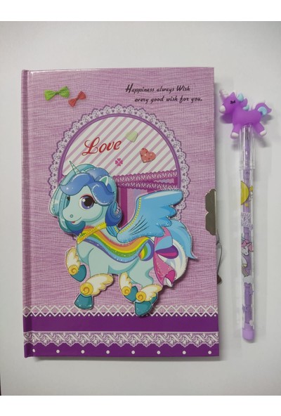 Unicorn Günlük ve Unicorn Yumurtlayan Kalem Seti Pembe Unicorn Günlük ve Unicorn Yumurtlayan Kalem Seti Pembe