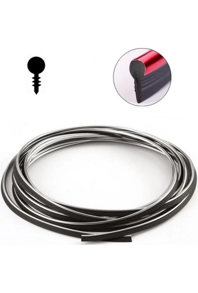 Gardenauto Krom 5 Metre Araç Içi Şerit Göğüs Fitili Torpido Fitili Trim Şerit