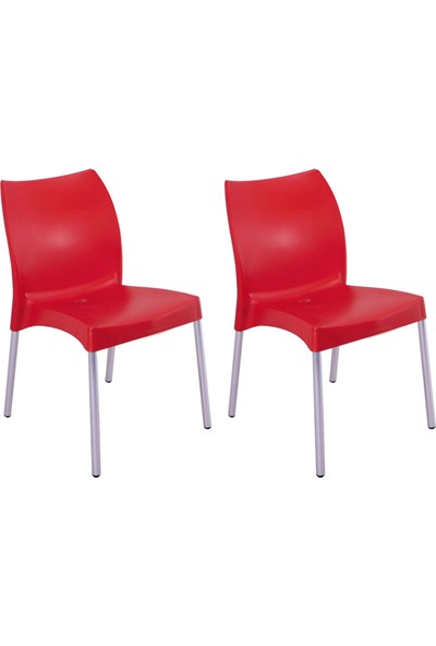 Romanoset Plastik Romanoset 2 Li Set Hilal Metal Ayaklı Plastik Sandalye Kırmızı Romanoset Plastik Romanoset 2 Li Set Hilal Metal Ayaklı Plastik Sandalye Kırmızı