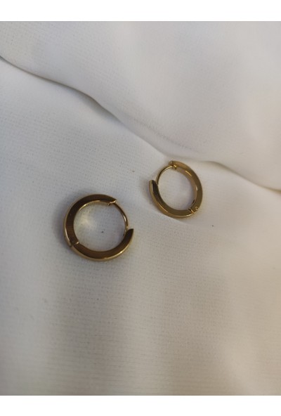 Tgt Tasarım Minik Yassı Halka Çelik Küpe Tgt Tasarım Minik Yassı Halka Çelik Küpe