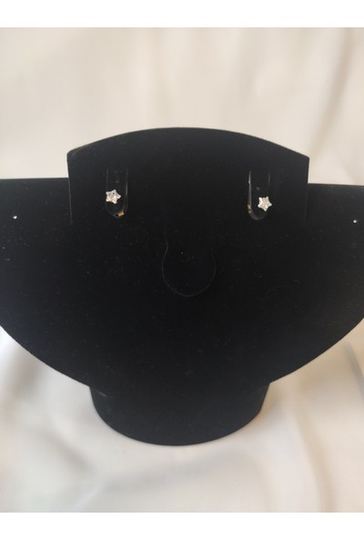 Tgt Tasarım Minik Tek Taş Yıldız Çelik Küpe