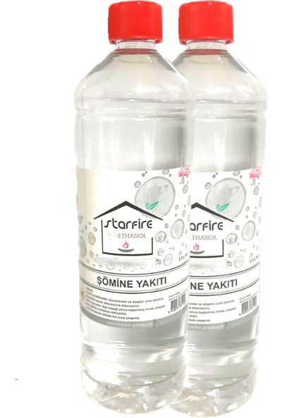 Starfire 2 Li̇tre Yeni̇lenebi̇li̇r Enerji̇ Kaynaği Bi̇oethanol Şömi̇ne Yakiti Kokusuz Dumansiz
