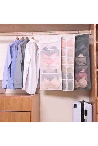 Ega Toptan Dolap Içi Asılabilir Iç Çamaşırı Dolap Düzenleyici - 15 Gözlü