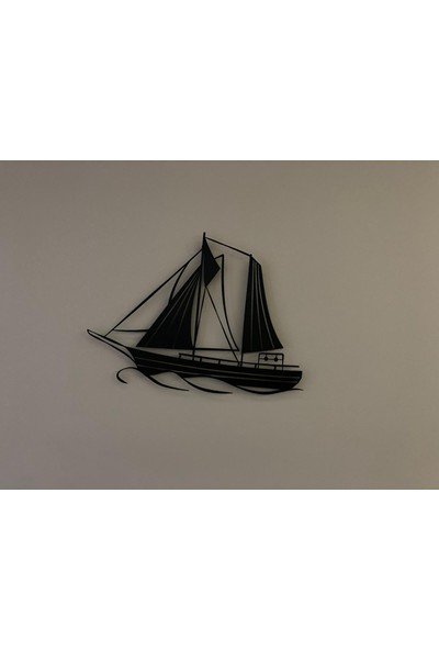 Besa Lazer Kesim Dekoratif Saç Gemi Tablosu