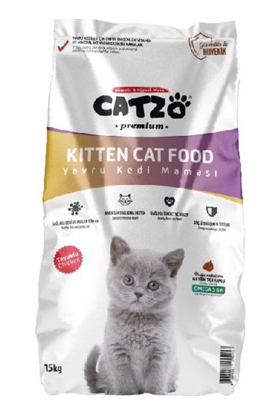 Catzo Premium Tavuklu Yavru Kedi Maması 15 kg Catzo Premium Tavuklu Yavru Kedi Maması 15 kg