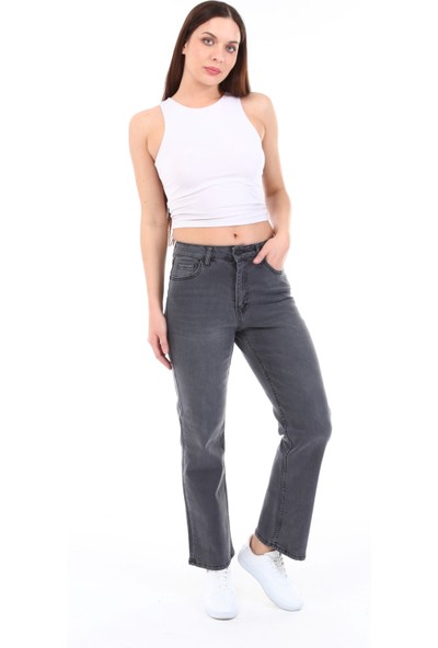 Cedy Denım Kadın Gri Yüksek Bel Salaş Kot Pantolon Büyük Beden Jean - C602 Cedy Denım Kadın Gri Yüksek Bel Salaş Kot Pantolon Büyük Beden Jean - C602