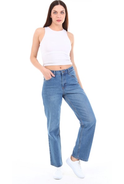 Cedy Denım Kadın Açık Mavi Yüksek Bel Salaş Kot Pantolon Büyük Beden Jean - C602 Cedy Denım Kadın Açık Mavi Yüksek Bel Salaş Kot Pantolon Büyük Beden Jean - C602