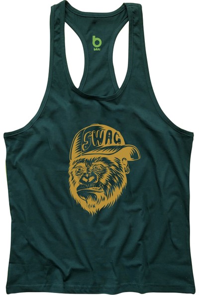 Bluu Swag Fitness Gym Tank Top Sporcu Atleti